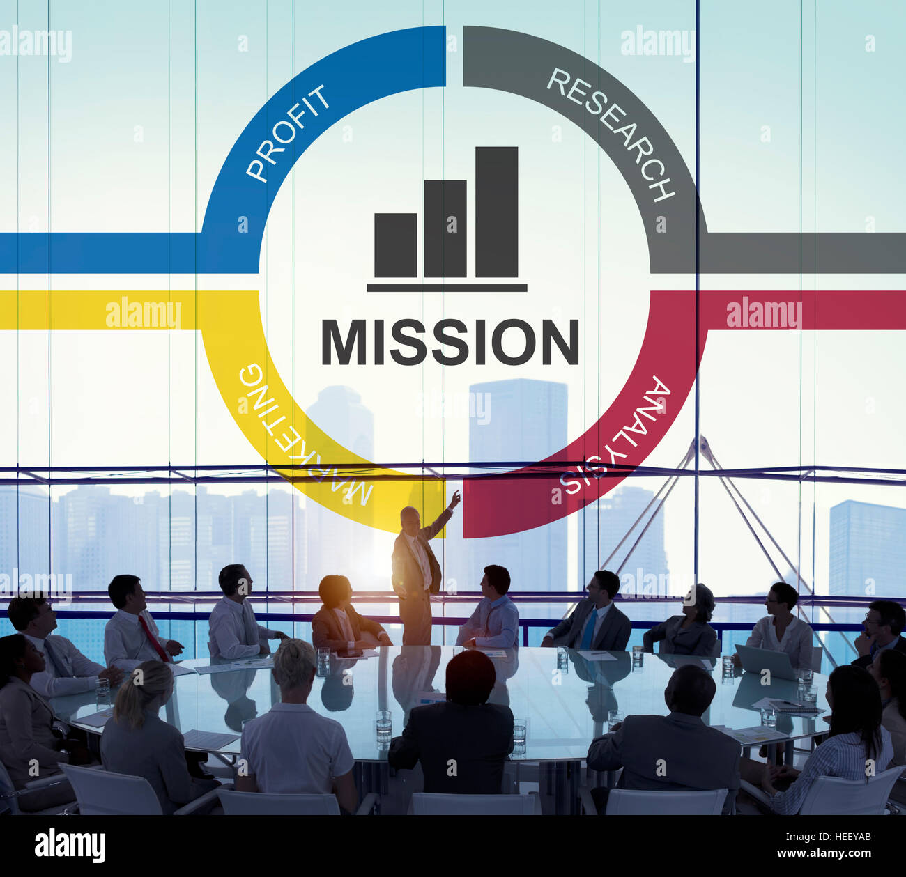Target Achievement Mission Bar Chart Concept Stock Photo - Alamy