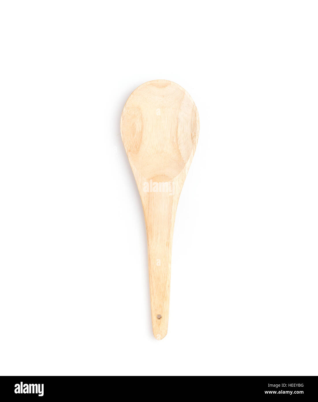 Big cooking wooden spoon ladle isolated on white background Stock Photo ...