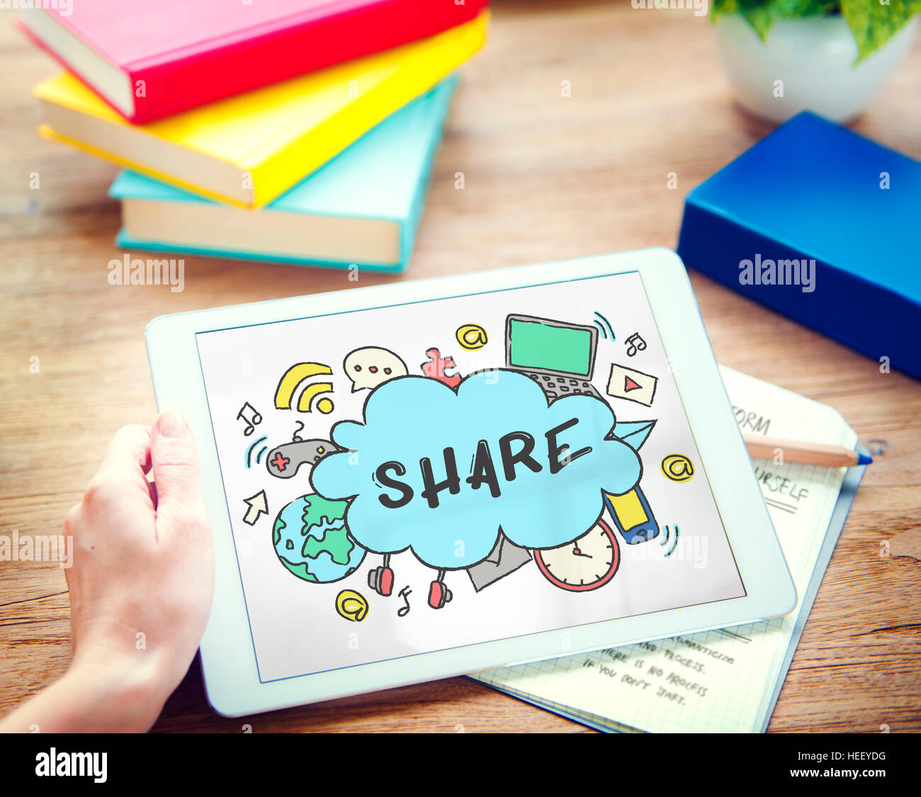 Cloud Bubble Technology Sketch Doodle Concept Stock Photo - Alamy