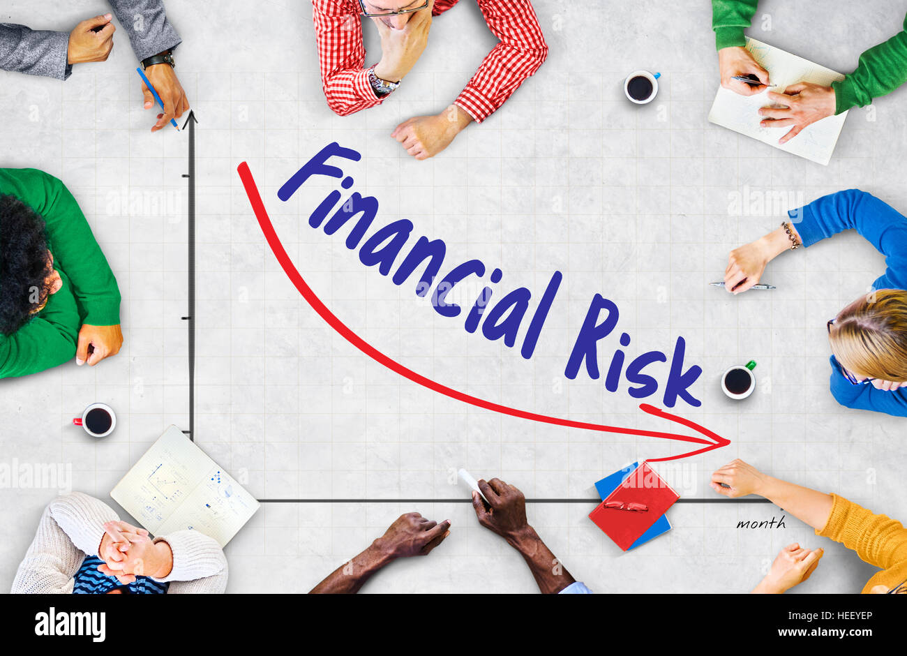 Recession Financial Risk Failure Decrease Concept Stock Photo - Alamy