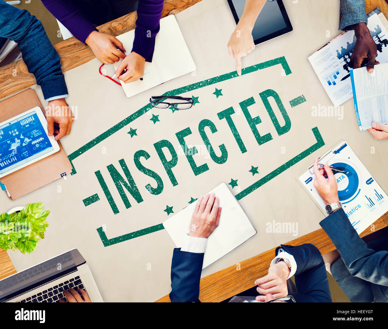 Classified Inspected Inspection Pass Status Concept Stock Photo - Alamy