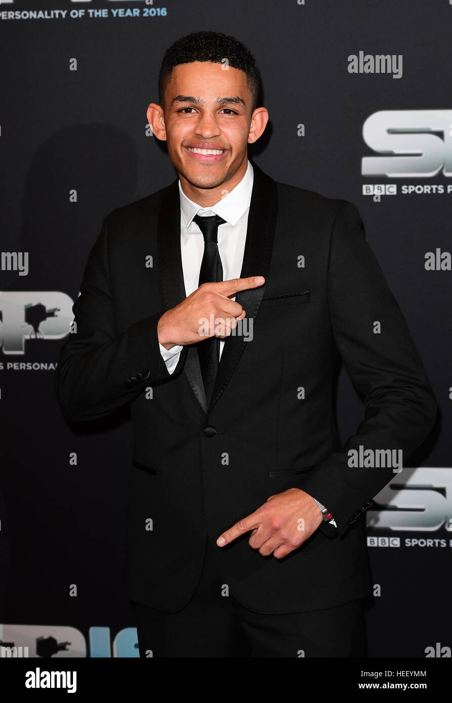 Jordan Thomas during the red carpet arrivals for BBC Sports Personality ...