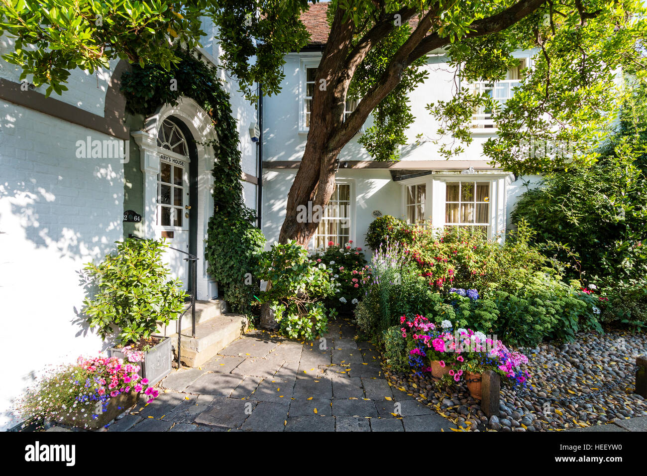 English historical town of Rye. Famous picturesque view, front of the ...