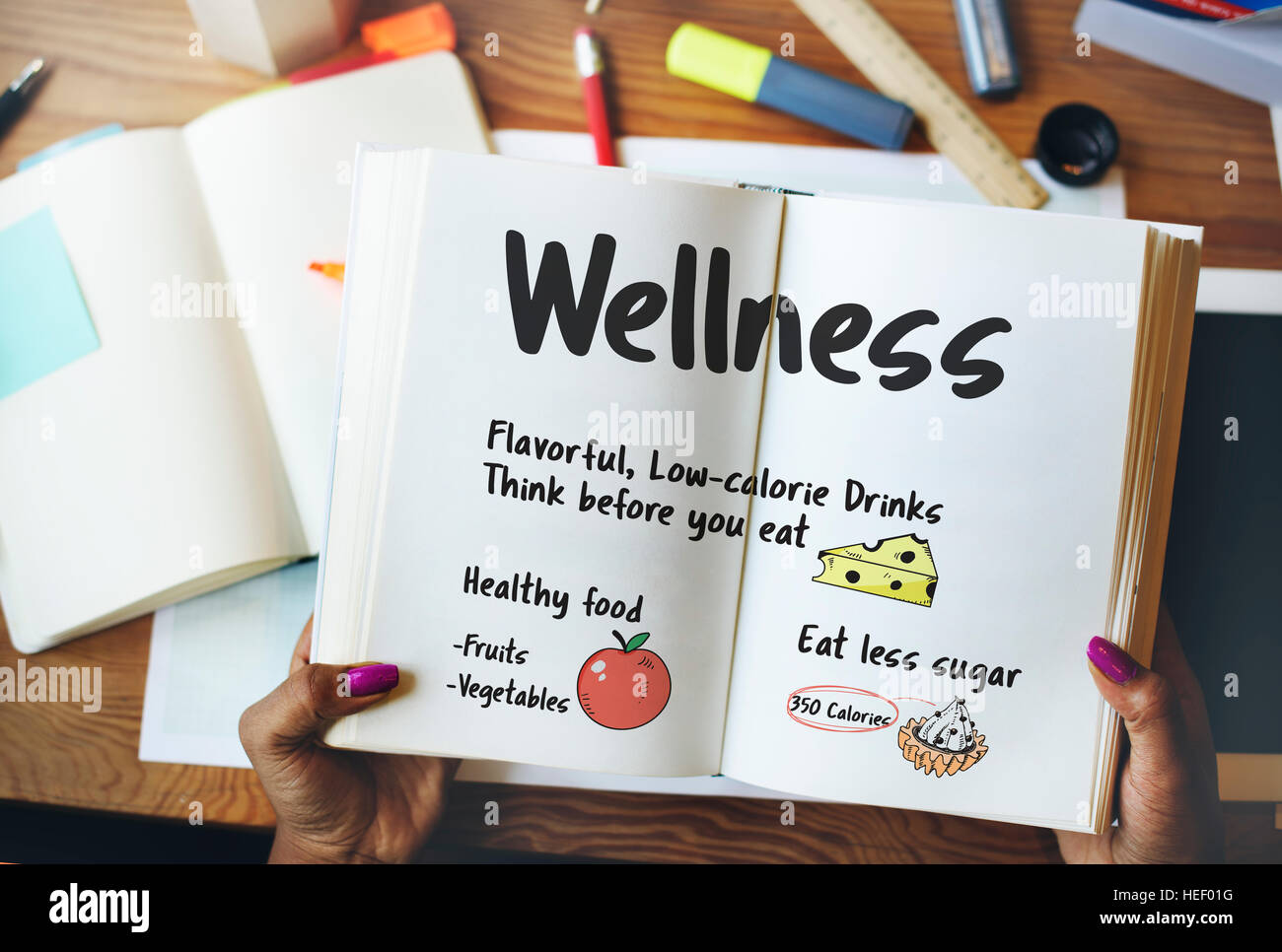 Healthy Diet Notes To Do List Concept Stock Photo - Alamy