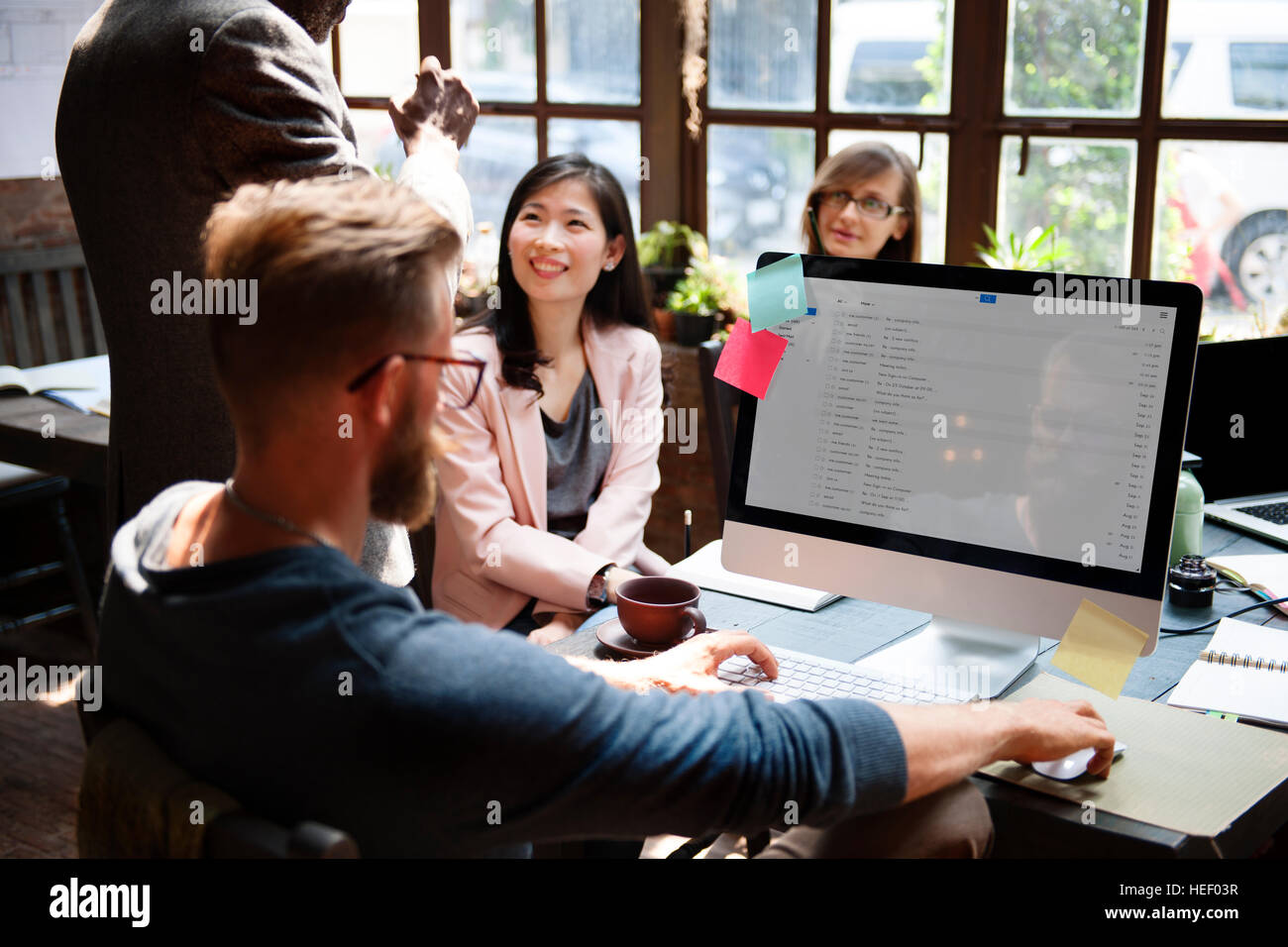 Business Colleagues Conference Teamwork Ideas Concept Stock Photo - Alamy
