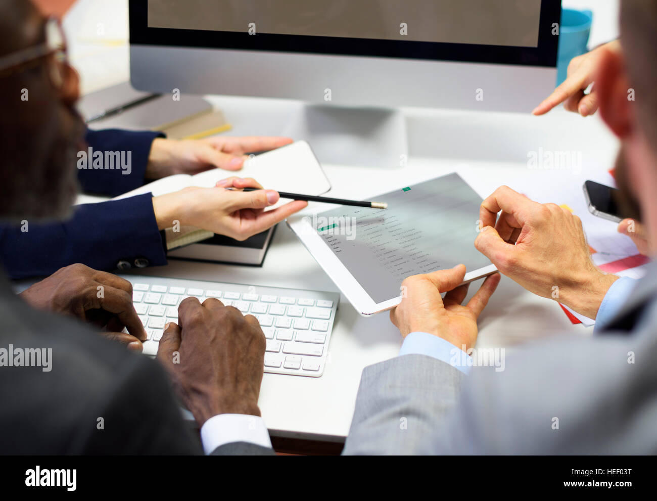 Business Colleagues Conference Teamwork Ideas Concept Stock Photo - Alamy