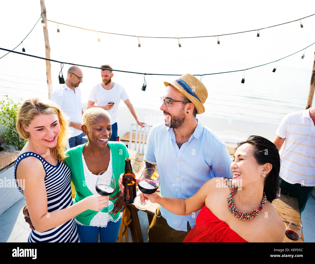 Group Of People Party Concept Stock Photo - Alamy