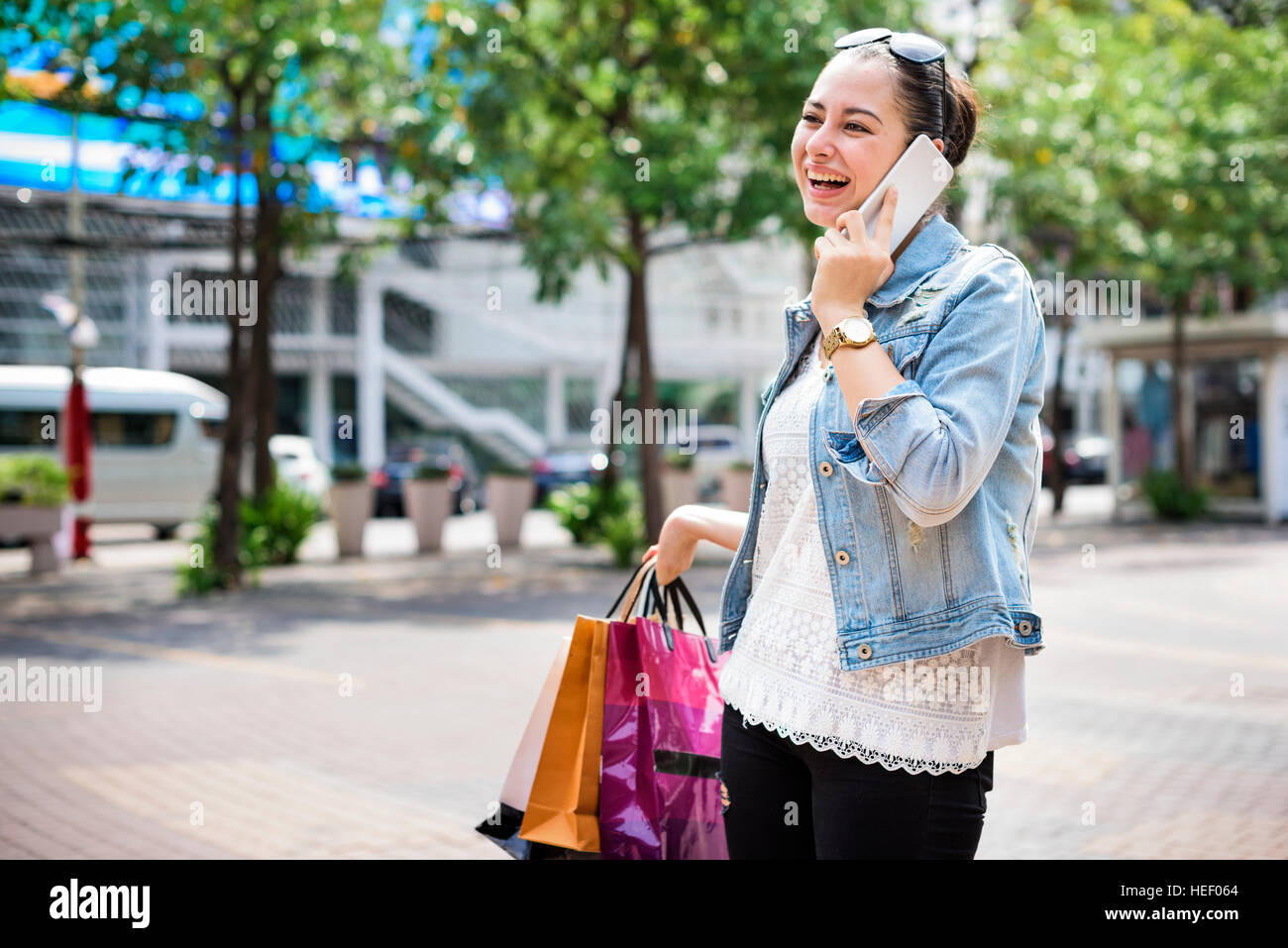 Woman Shopping Spending Customer Consumerism Concept Stock Photo - Alamy