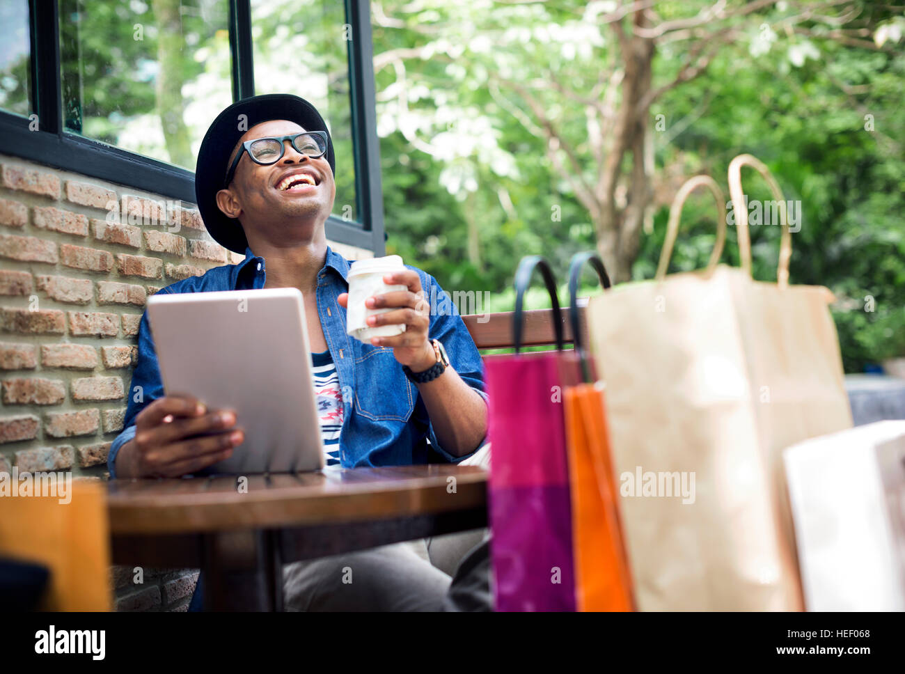 Man Shopping Spending Customer Consumerism Concept Stock Photo - Alamy