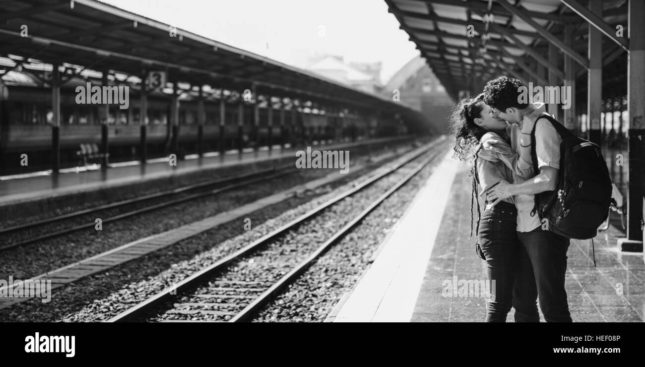 Couple Travel Destination Journey Togetherness Concept Stock Photo - Alamy