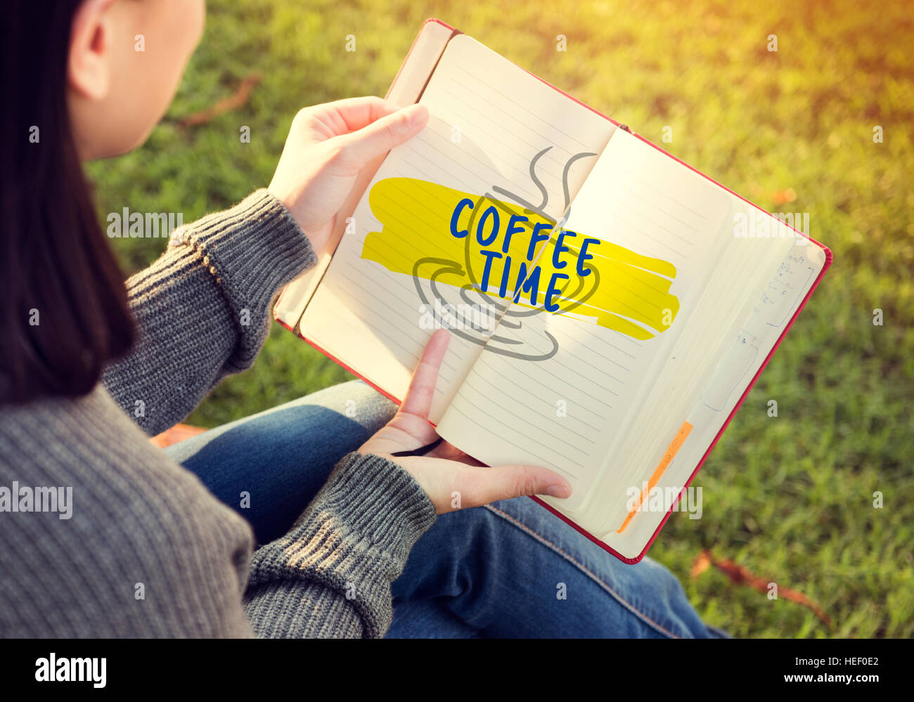 Relax Coffee Break Time Graphic Concept Stock Photo - Alamy