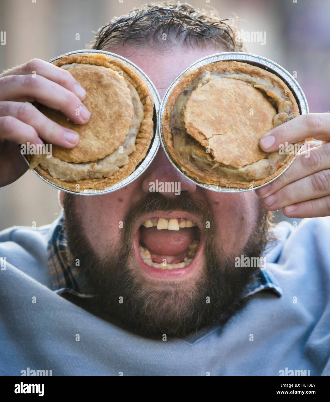 World Pie Eating Champion 2016 Martin Appleton-Clare who ate his pie in ...