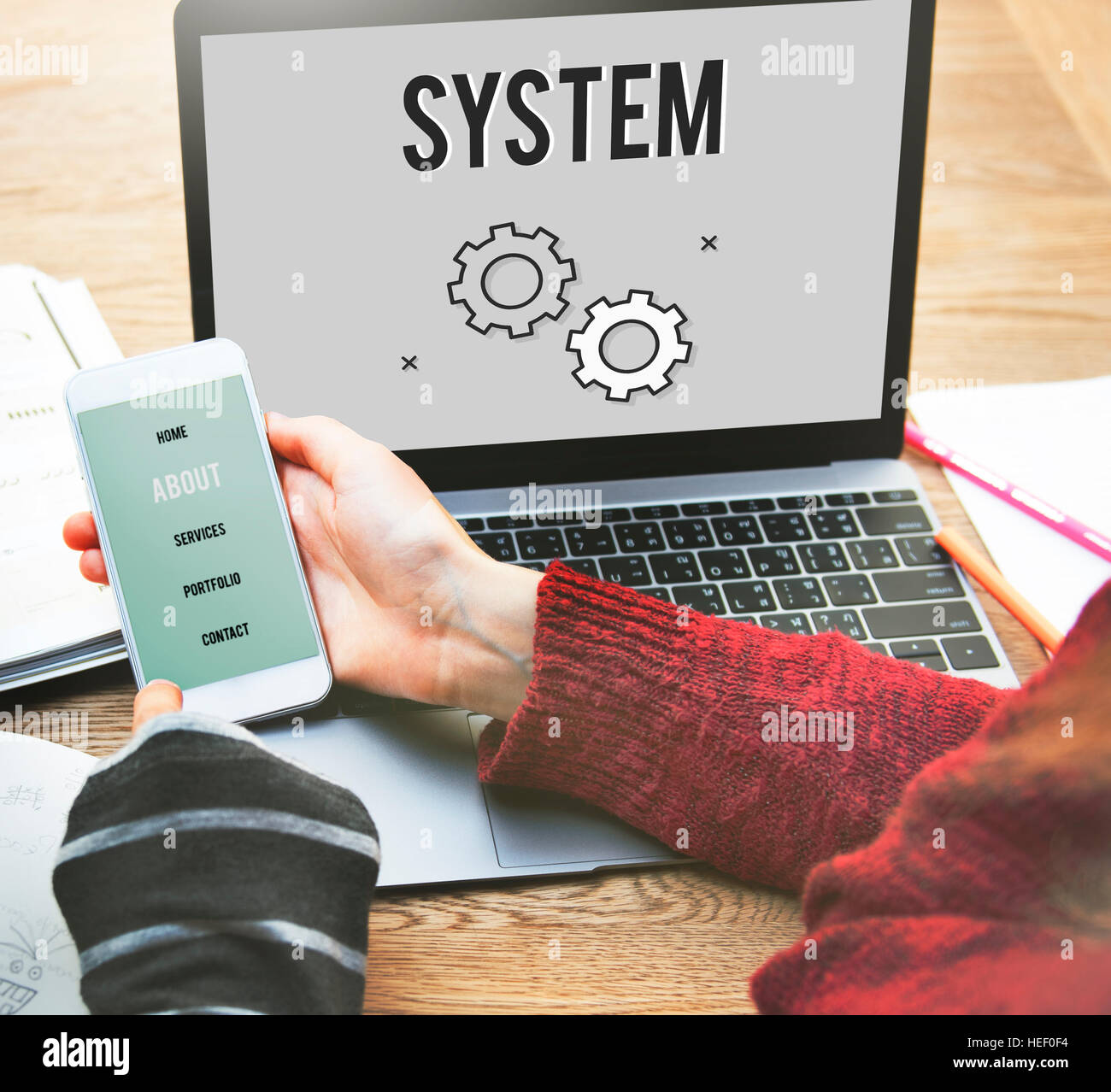 Configuration Setup System Concept Stock Photo - Alamy
