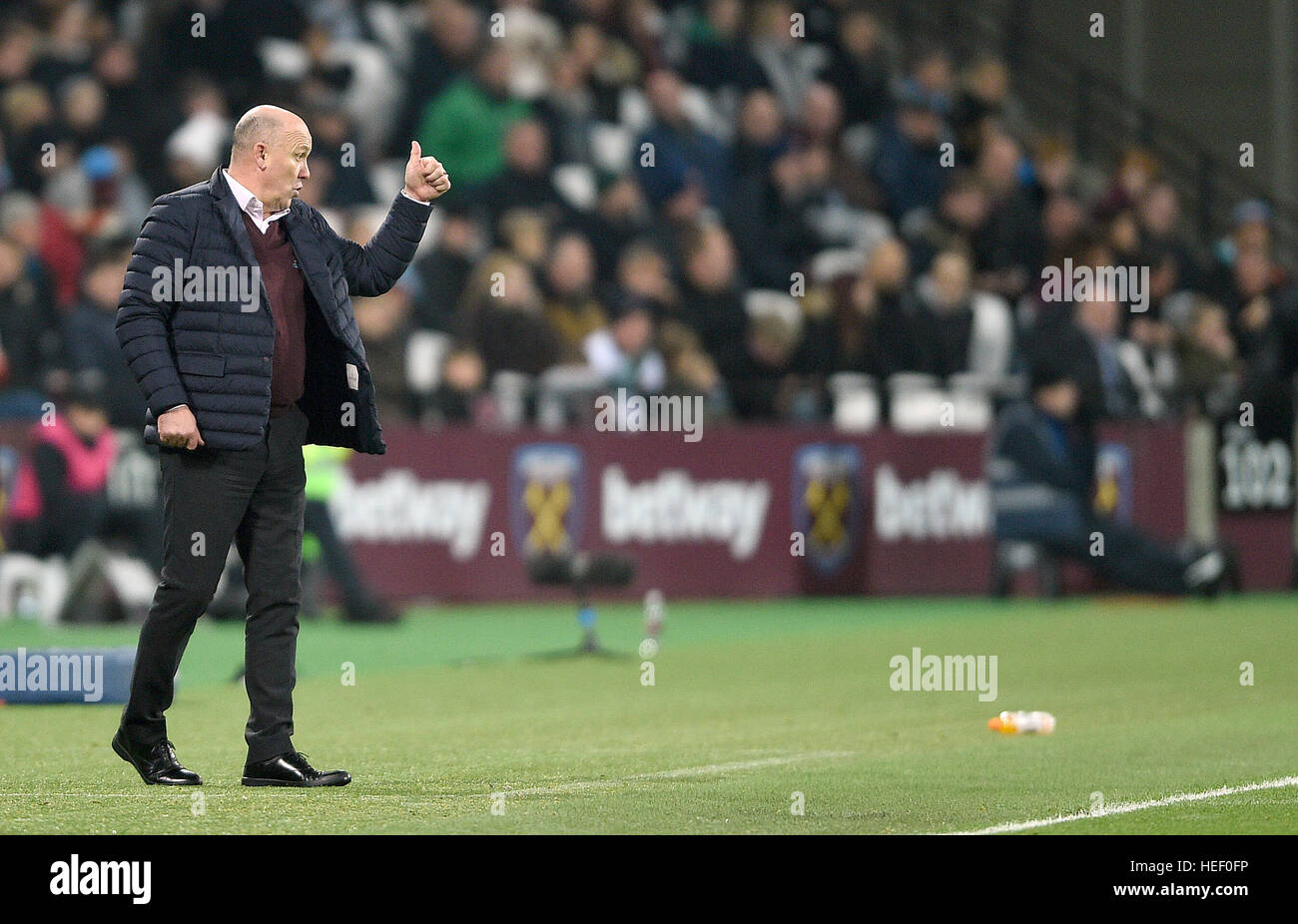 Hull City manager Mike Phelan gestures on the touchline Stock Photo - Alamy