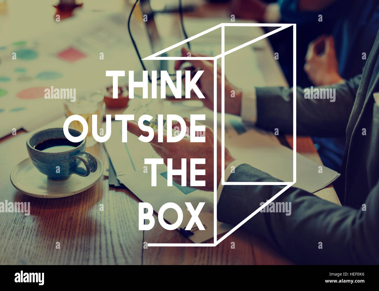 Thinking Out Of The Box Concept Stock Photo - Alamy