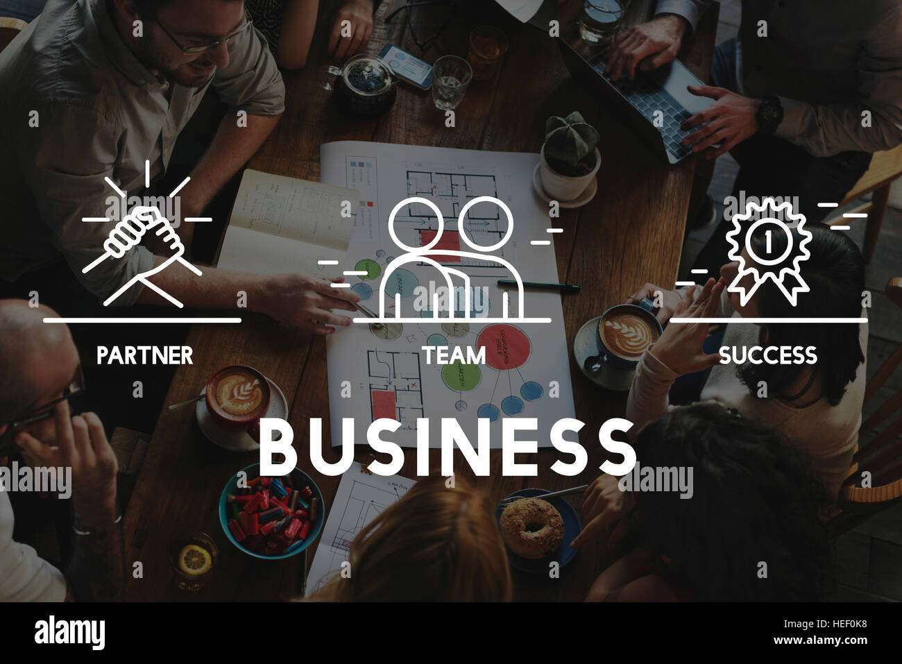 Business Collaboration Teamwork Corporation Concept Stock Photo - Alamy