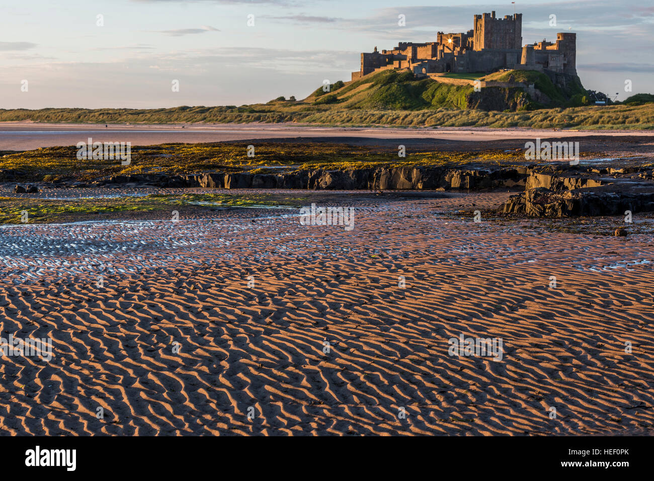 Sunrise bamburgh beach hi-res stock photography and images - Alamy
