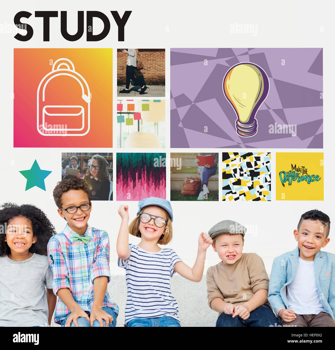 Academic Education Learning Studying Graphic Concept Stock Photo - Alamy