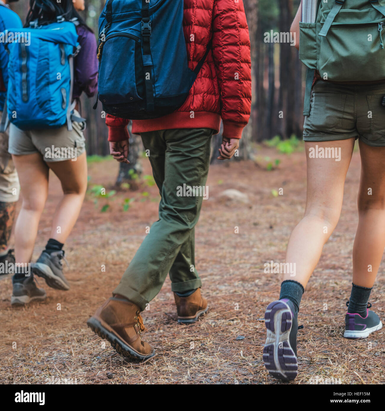 Friends Walking Exploring Outdoors Concept Stock Photo - Alamy
