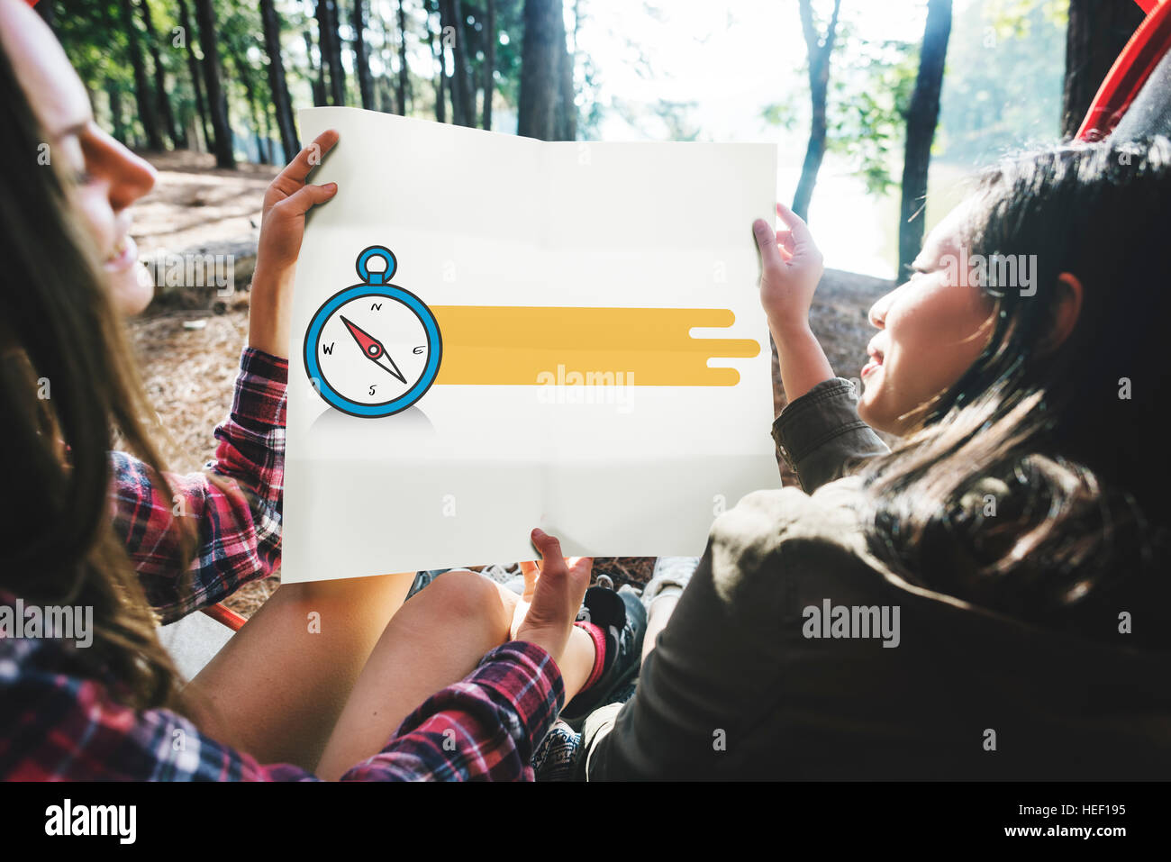 Compass Destination Navigation Route Direction Concept Stock Photo - Alamy