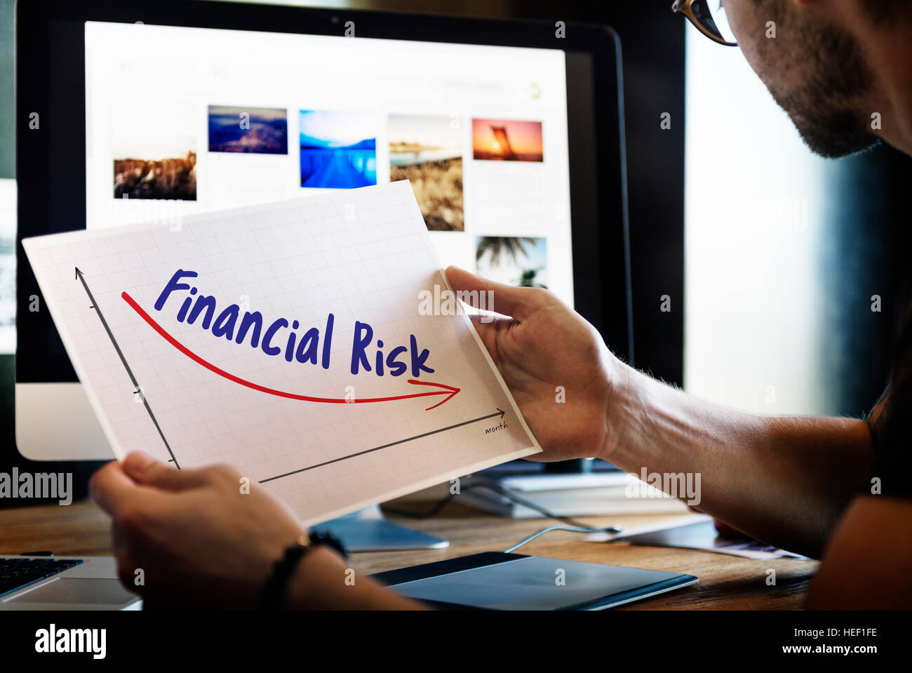 Recession Financial Risk Failure Decrease Concept Stock Photo - Alamy