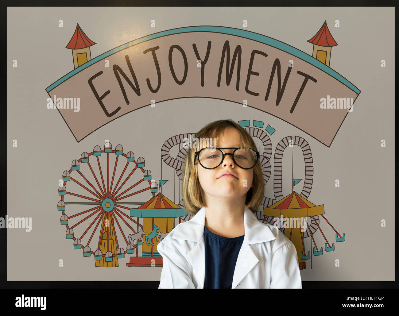 Enjoyment Entertainment Amusement Park Concept Stock Photo - Alamy