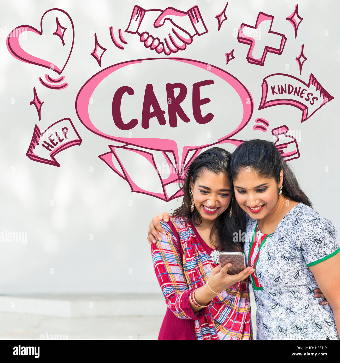 Care Medicine Help Kindness Icons Concept Stock Photo - Alamy
