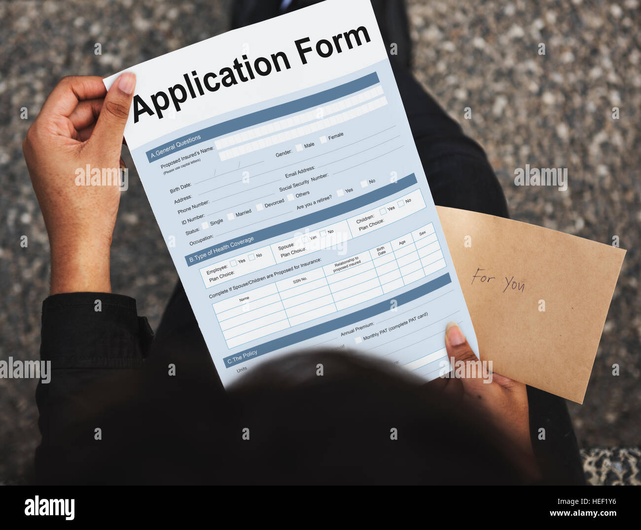 Application Form Document Page Concept Stock Photo - Alamy