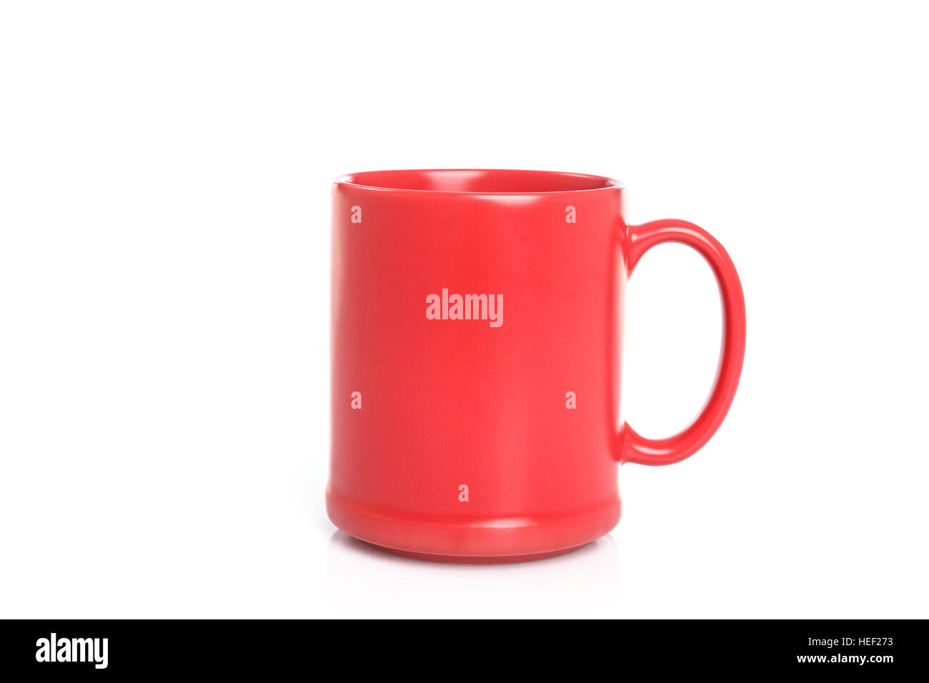 Close up red ceramic cup isolated on white background Stock Photo - Alamy