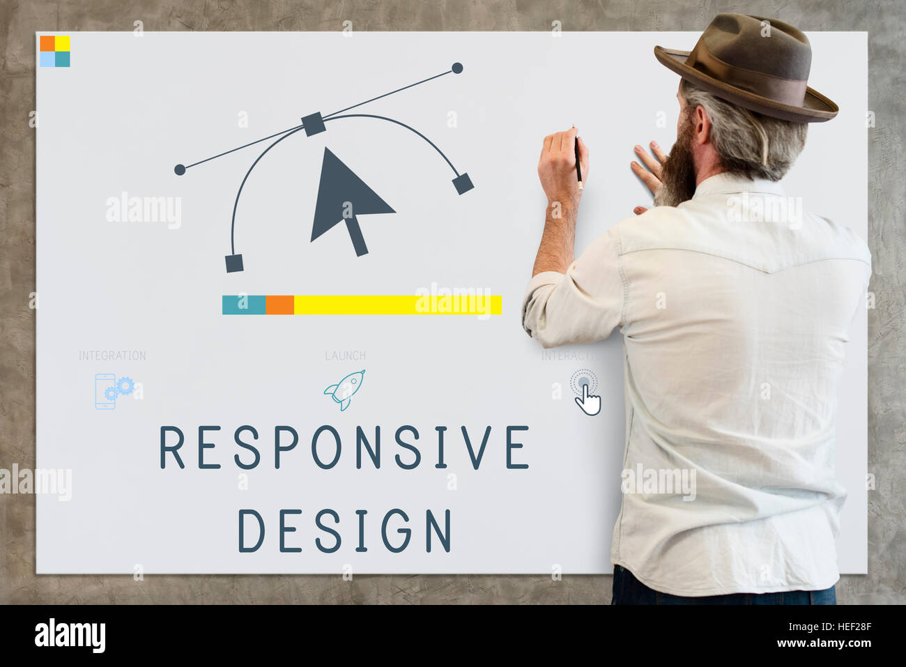 Responsive Design Website Template Layout Concept Stock Photo - Alamy