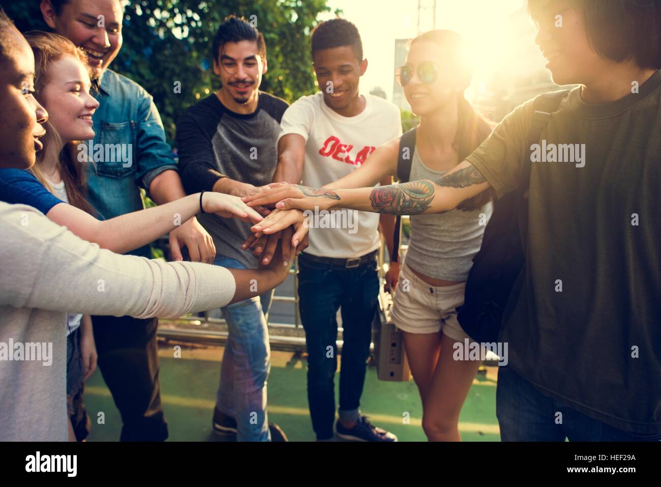People Friendship Togetherness Assemble Team Unity Concept Stock Photo ...