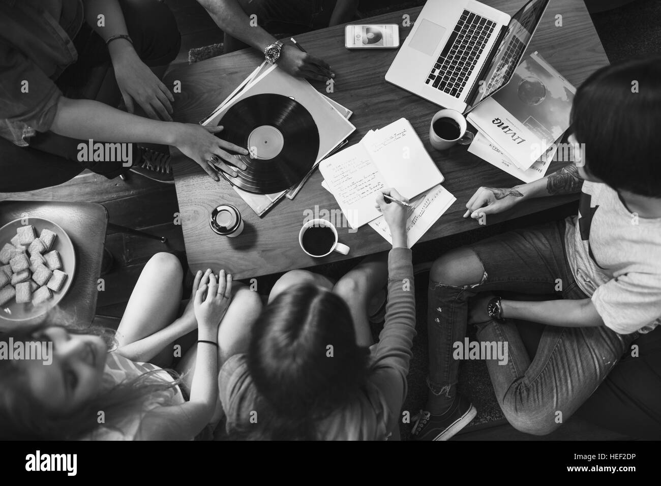 People Friendship Music Talking Entertainment Togetherness Concept ...