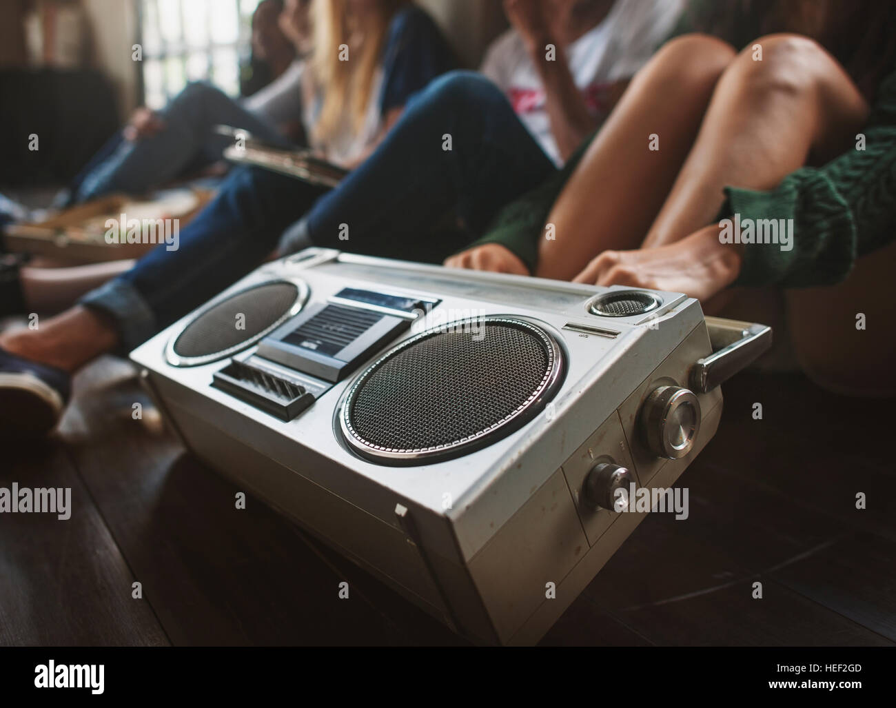 Friends Radio Boombox Sound Vintage Concept Stock Photo - Alamy