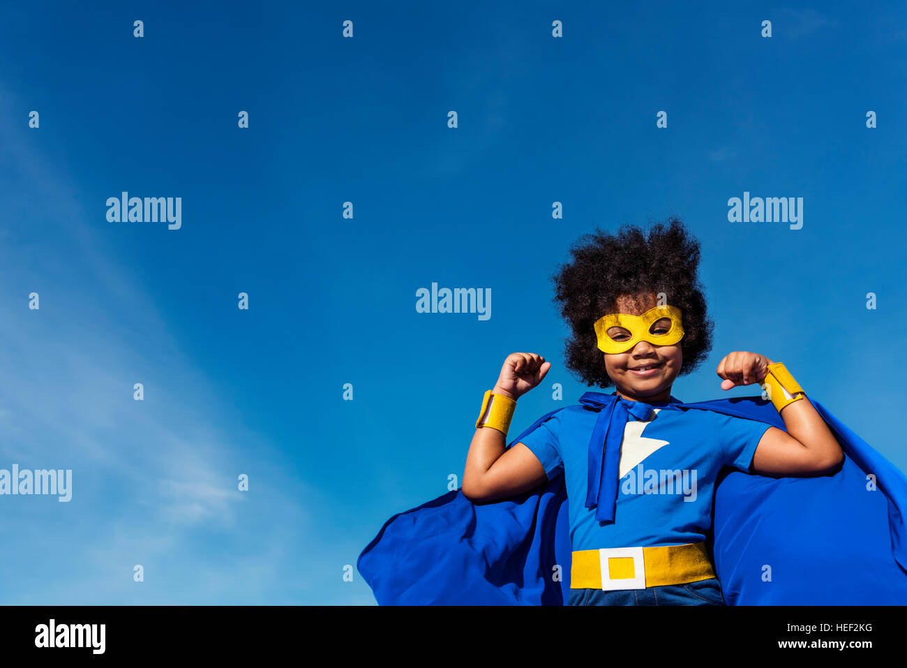 Little Boy Super Hero Concept Stock Photo - Alamy