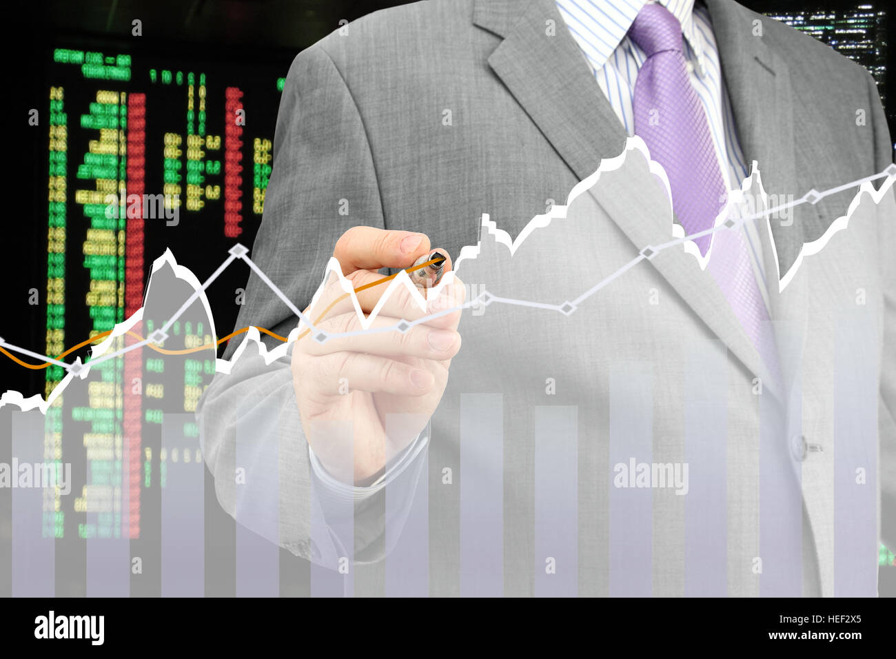 Business man analyzing graph hi-res stock photography and images - Alamy