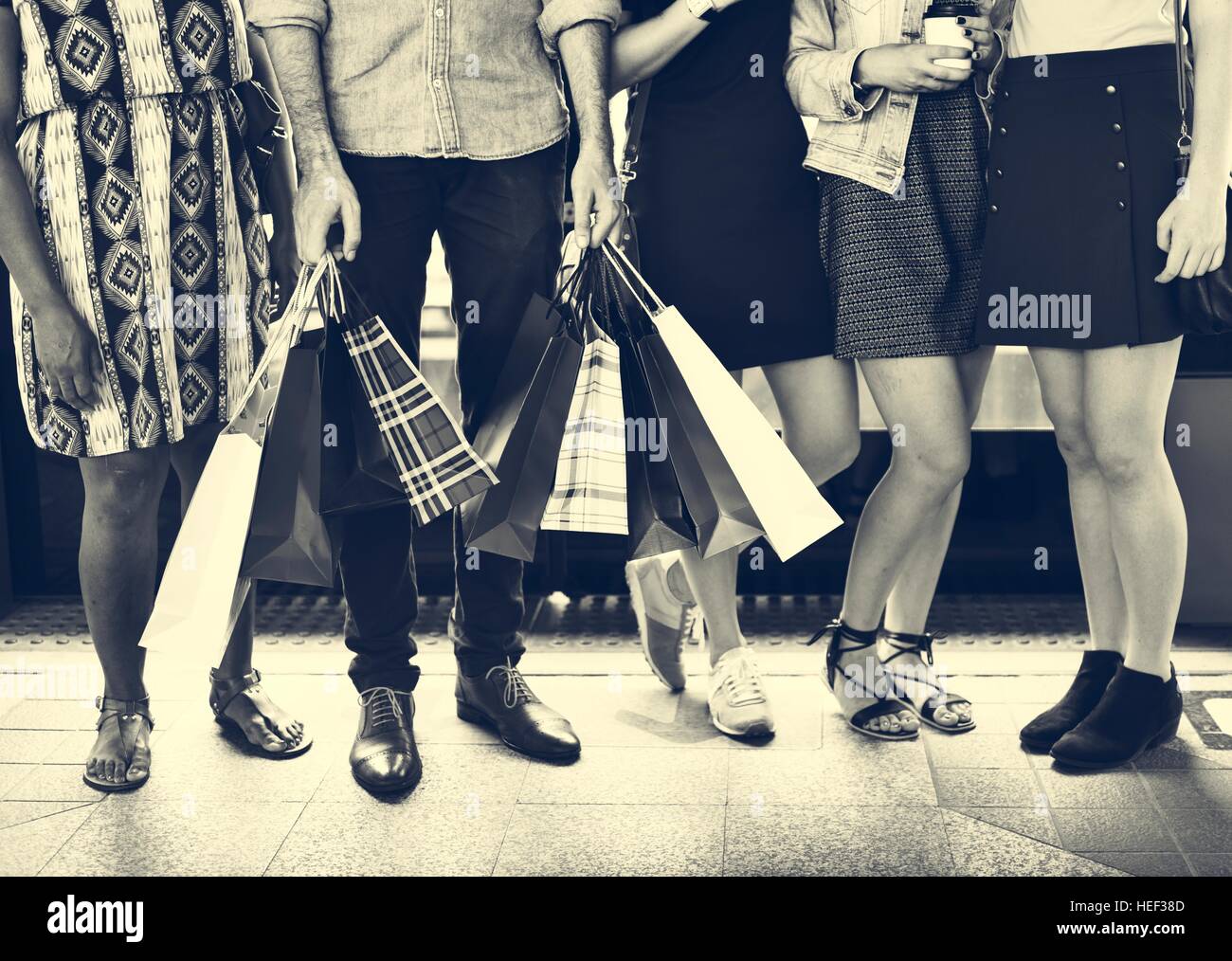 Group Of People Shopping Concept Stock Photo - Alamy