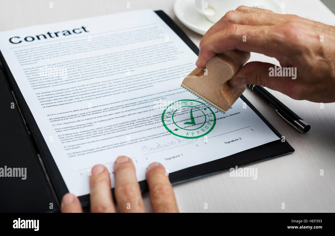 Business Contract Form Document Concept Stock Photo - Alamy