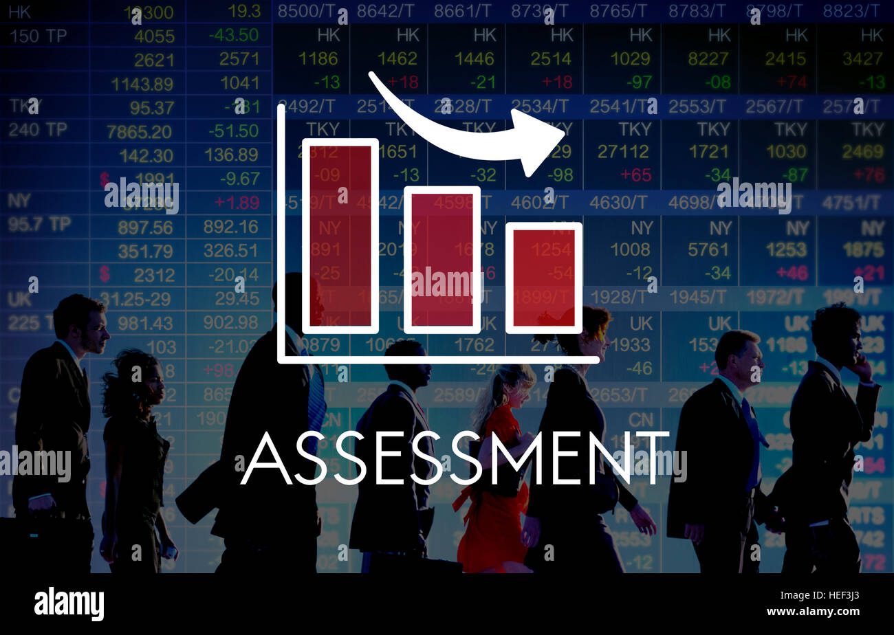 Recession Decrease Business Barchart Concept Stock Photo - Alamy
