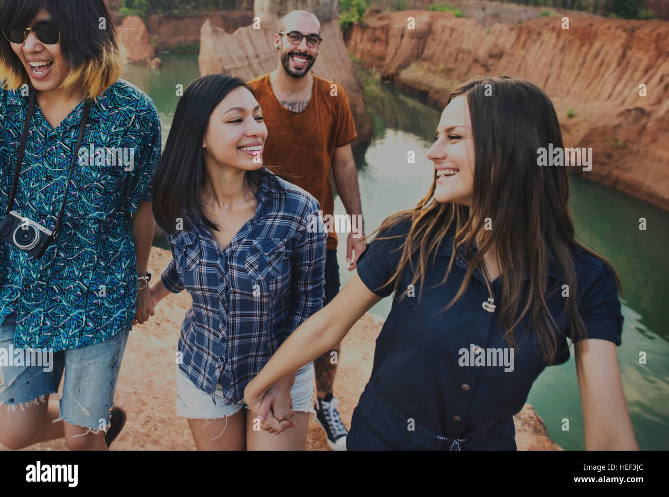 Friends Travel Holiday Adventure Together Concept Stock Photo - Alamy