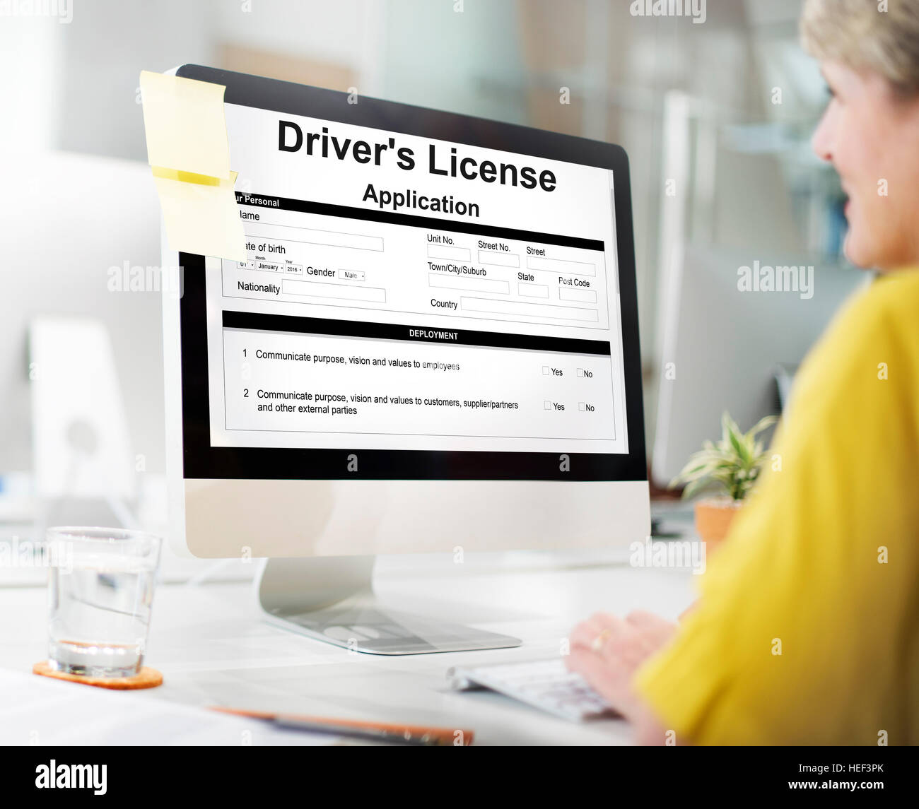 Driver’s License Application Permission Form Concept Stock Photo - Alamy
