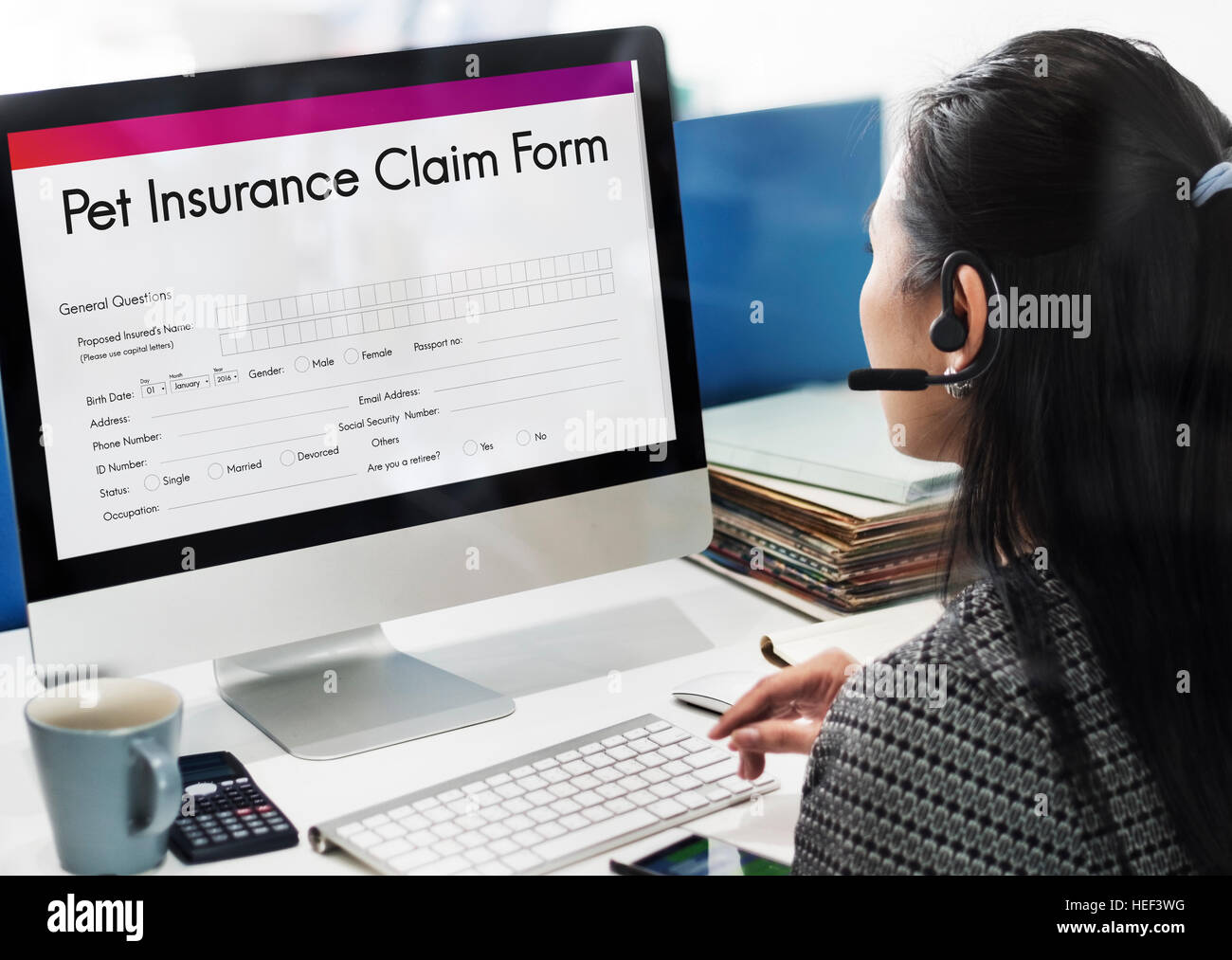 Pet Insurance Claim Form Concept Stock Photo - Alamy