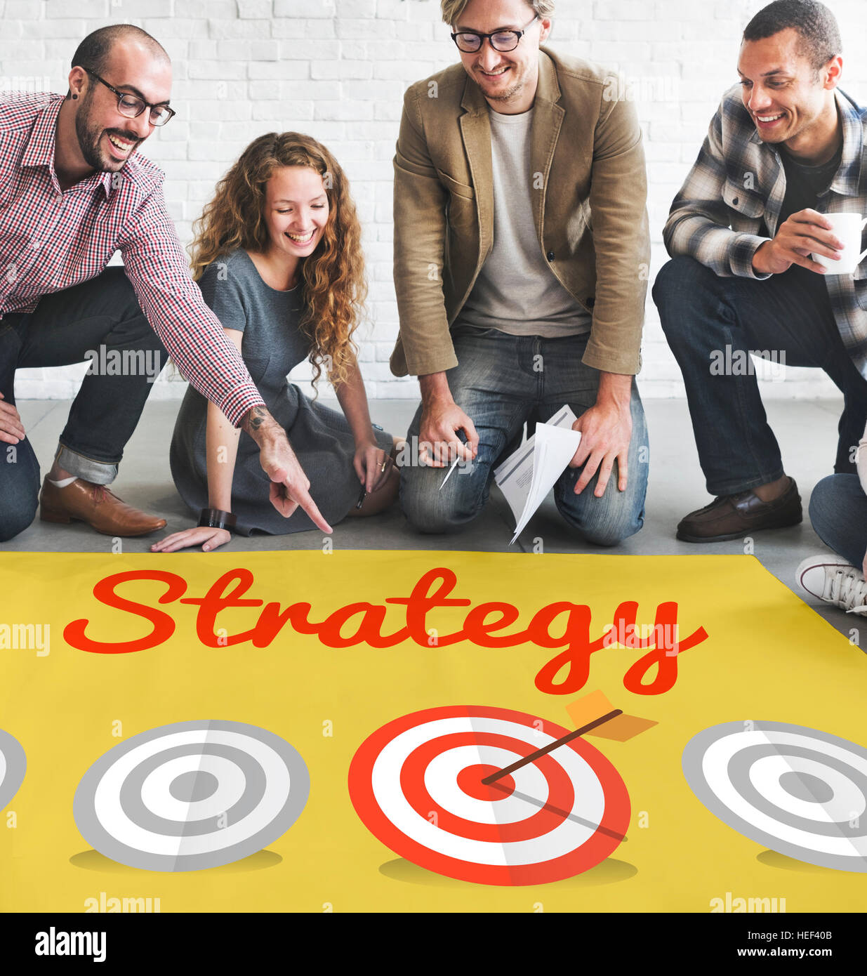 Target Goal Mission Strategy Icon Concept Stock Photo - Alamy