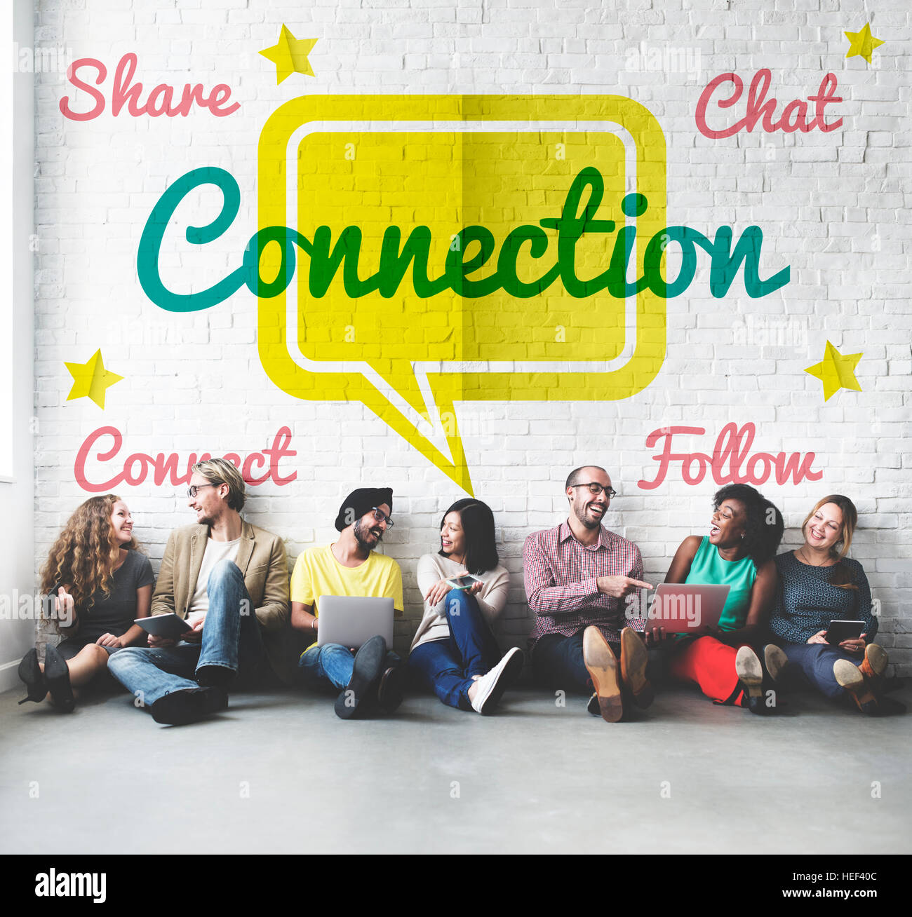 Communication Connection Social Media Concept Stock Photo - Alamy