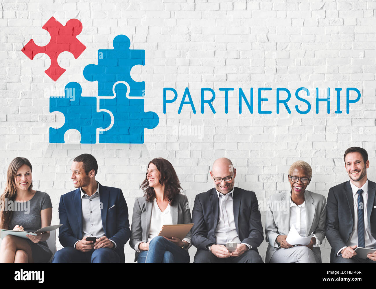 Teamwork Connection Cooperation Partnership Concept Stock Photo - Alamy