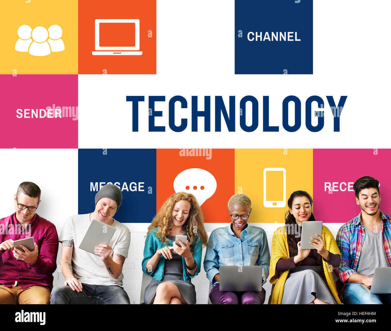 Media Technology Online Digital Networking Concept Stock Photo - Alamy
