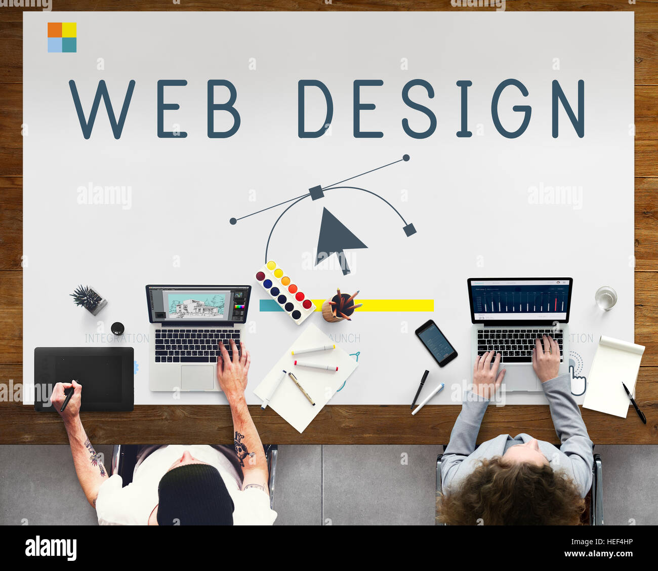 Responsive Design Website Template Layout Concept Stock Photo - Alamy