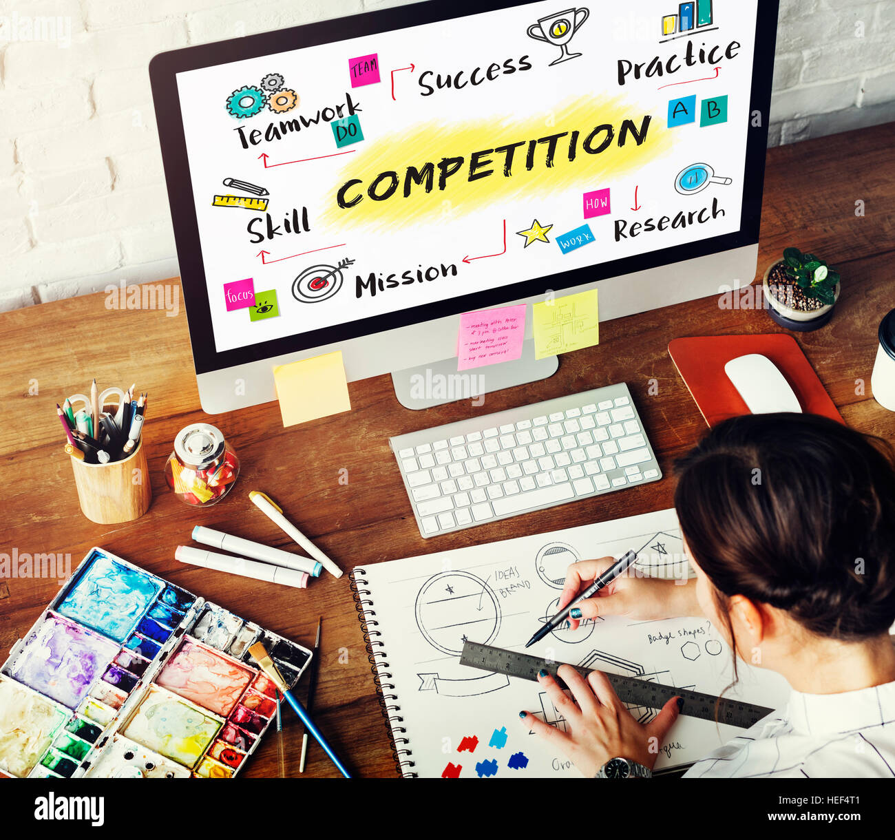 Competition Goal Aim Success Development Concept Stock Photo - Alamy