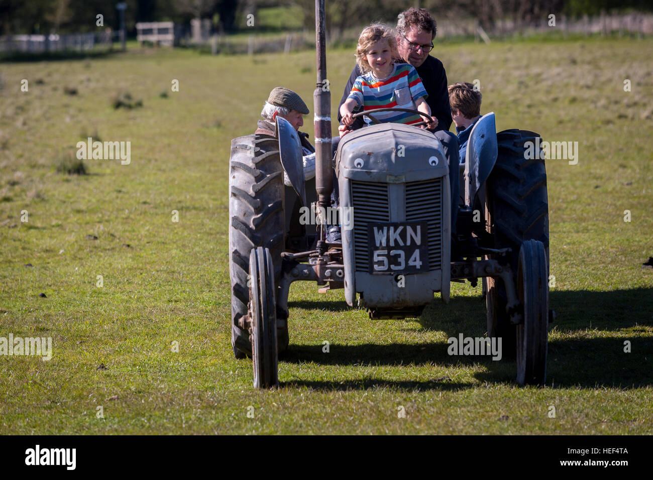 Farmer Riding Tractor