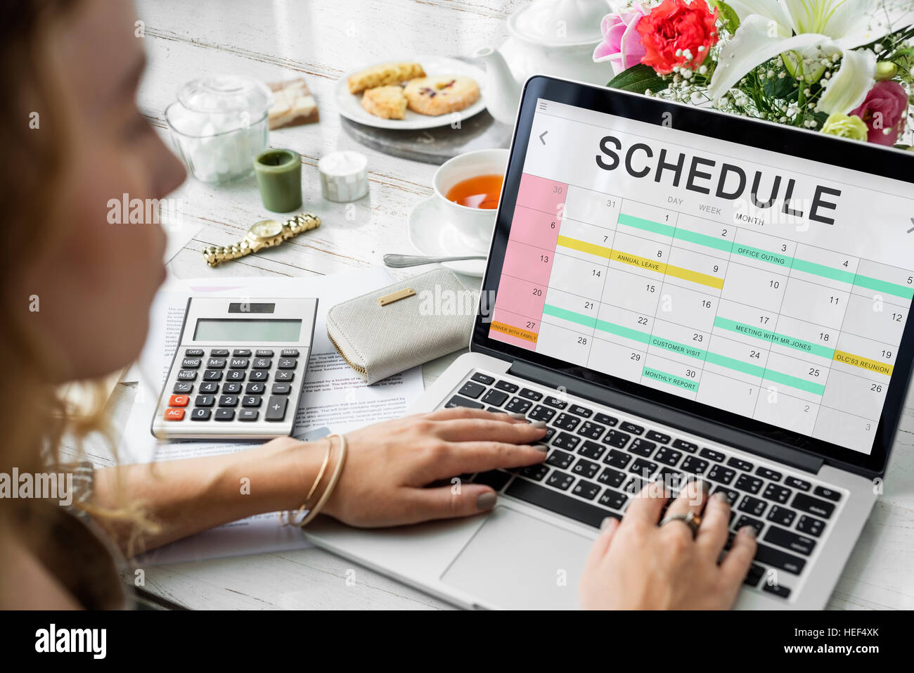 Schedule Agenda Calendar Appointment Graphic Concept Stock Photo - Alamy