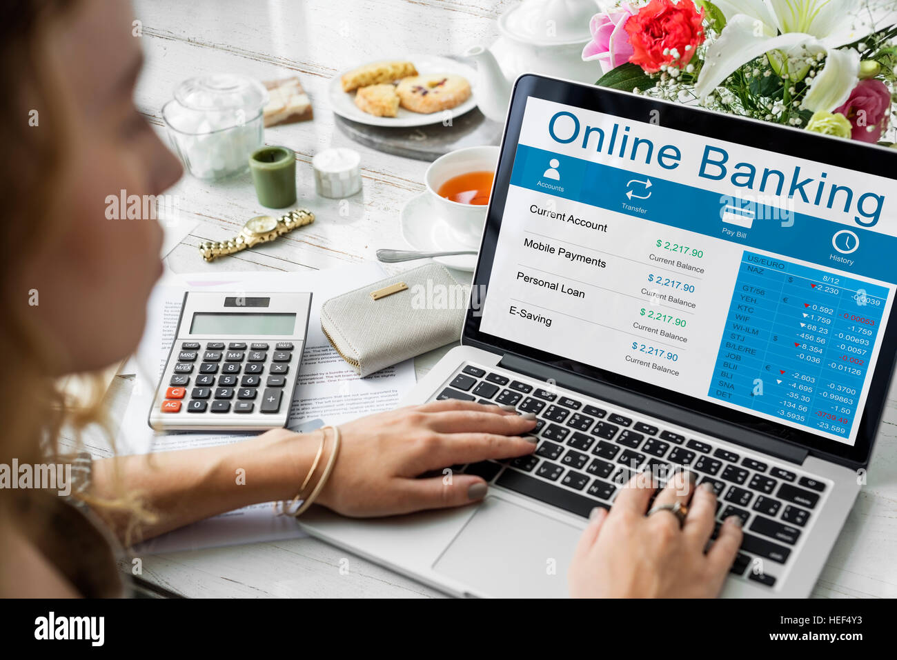 Online banking account transaction hi-res stock photography and images ...